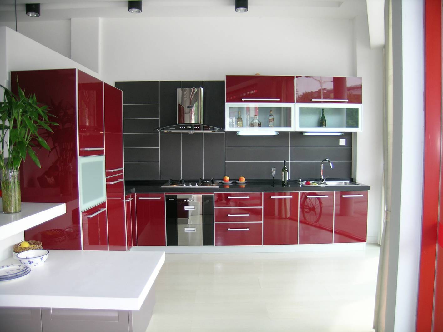 21 Desain Kitchen Sets Merah ~ Rumah Impian