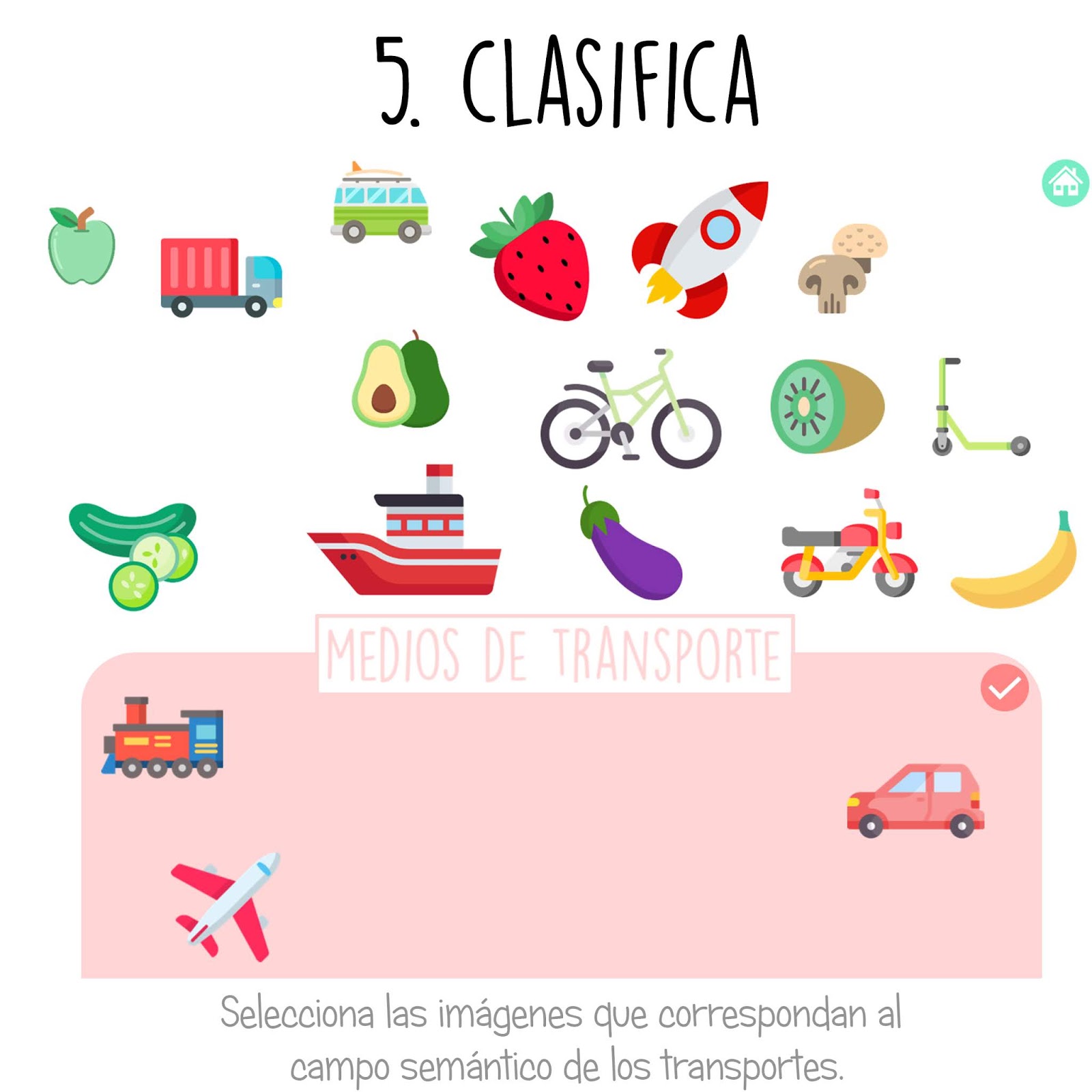 Actividad Interactiva: Los medios de transporte