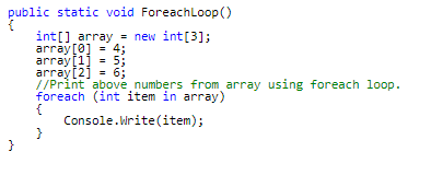 loops in C#