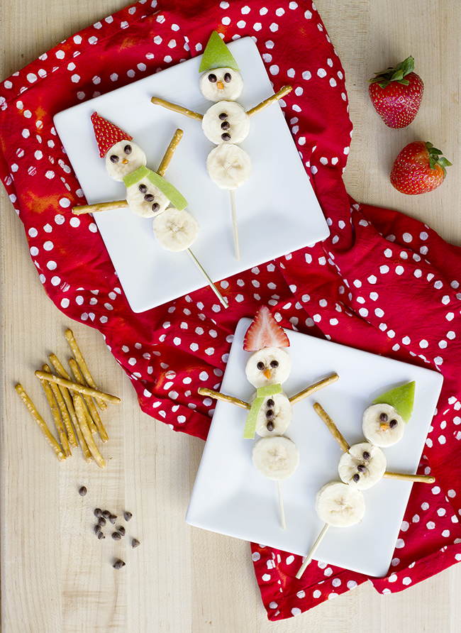 Bubby and Bean ::: Living Creatively: Snowman Fruit Kabobs