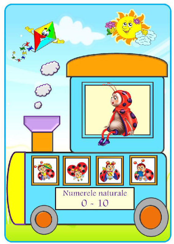 Creionasul cel Istet si prietenii: Numerele 0-10 -trenulet buburuze COD 45