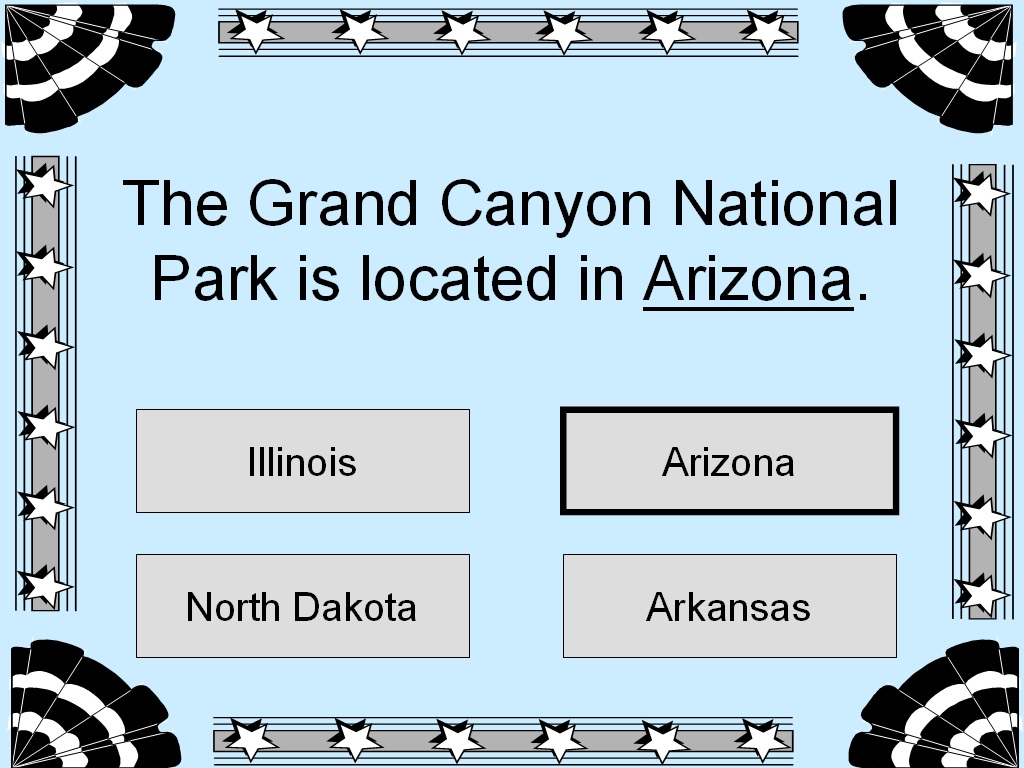 Student Survive 2 Thrive: American National Parks and Monuments Trivia Game