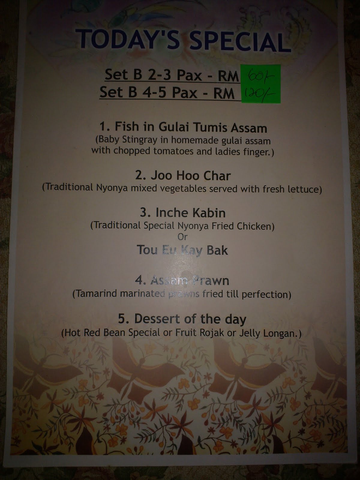 It's About Food!!: Ivy's Kitchen Nyonya Cuisine @ Burmah Square