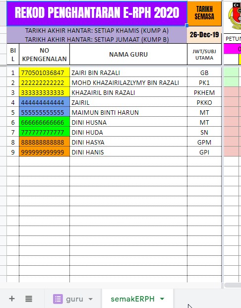 Update Semak&Hantar e-RPH menggunakan google form yang sama ~ eRPH ...