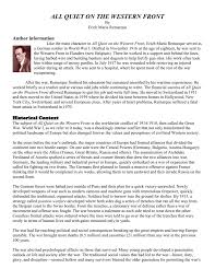 essay examples: All Quiet On The Western Front Essay