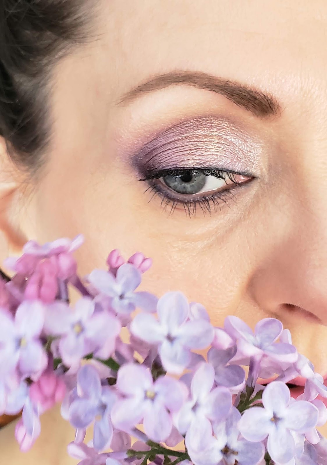Purple Makeup: Eye Shadow, Blush, Lipstick and Nail Polish
