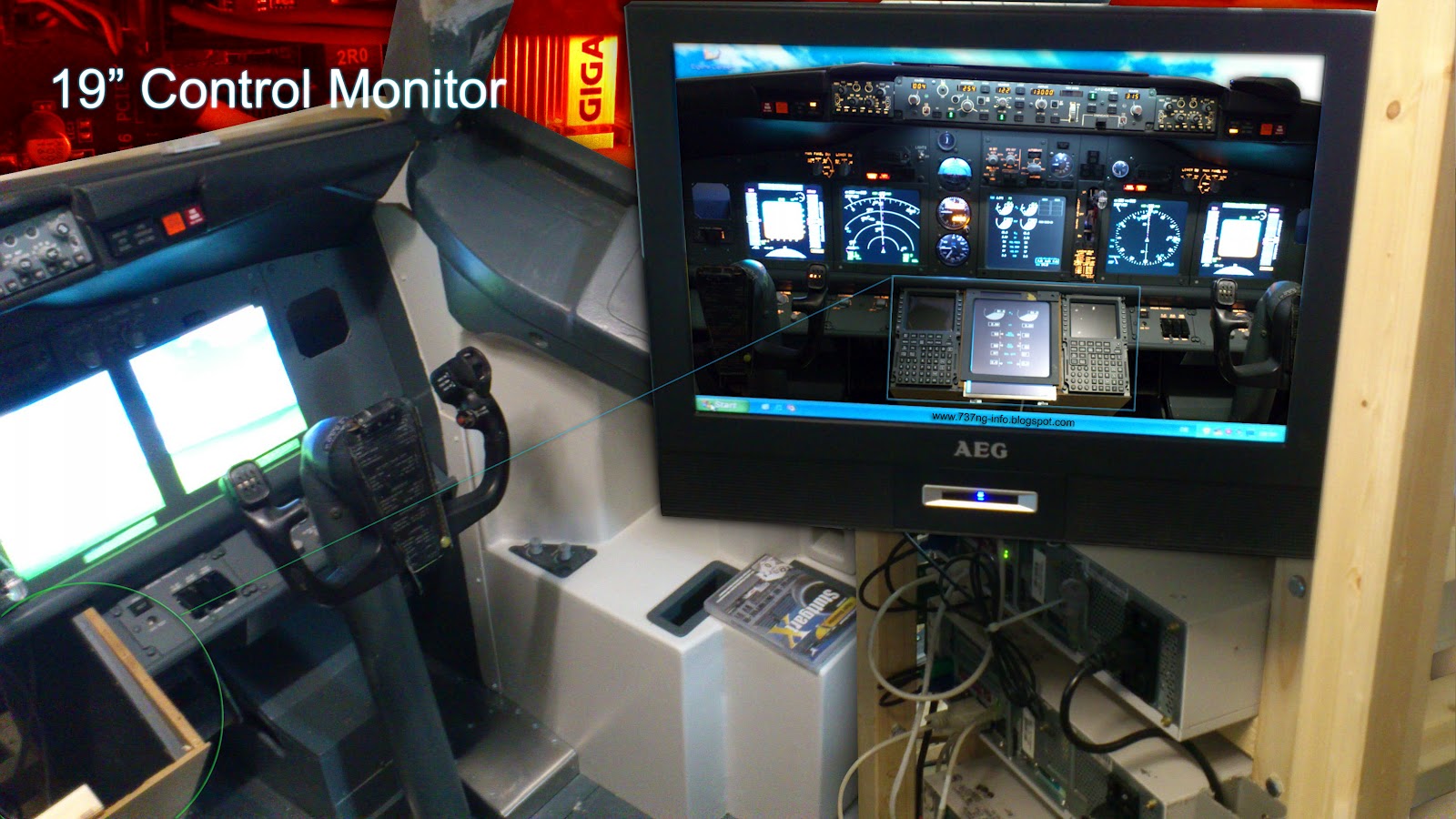 Boeing 737-800NG Fullsize Homecockpit: PC- Rack Control Monitor