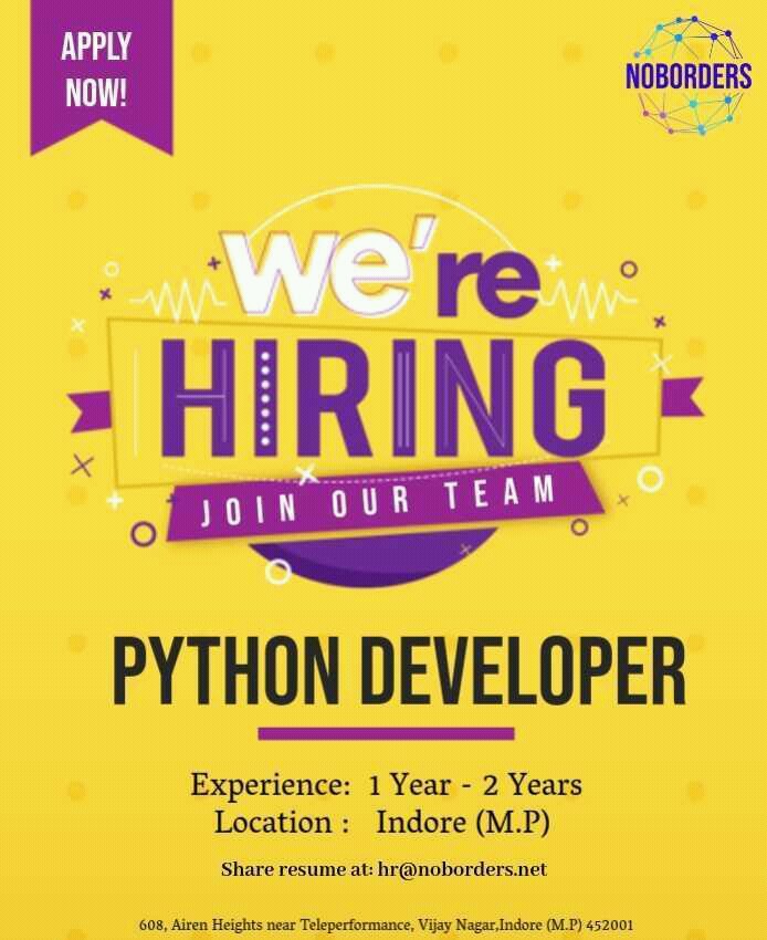Recent Job vacancy for Java Developer,Python Developer,PHP Developer,QA ...