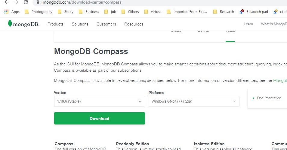 Install MongoDB Compass community version in Windows 10 OS - Pubudu Dewagama