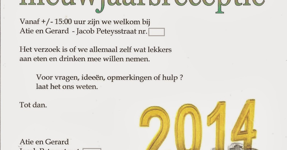 Evodammer Nieuwjaarsreceptie Met De Buren