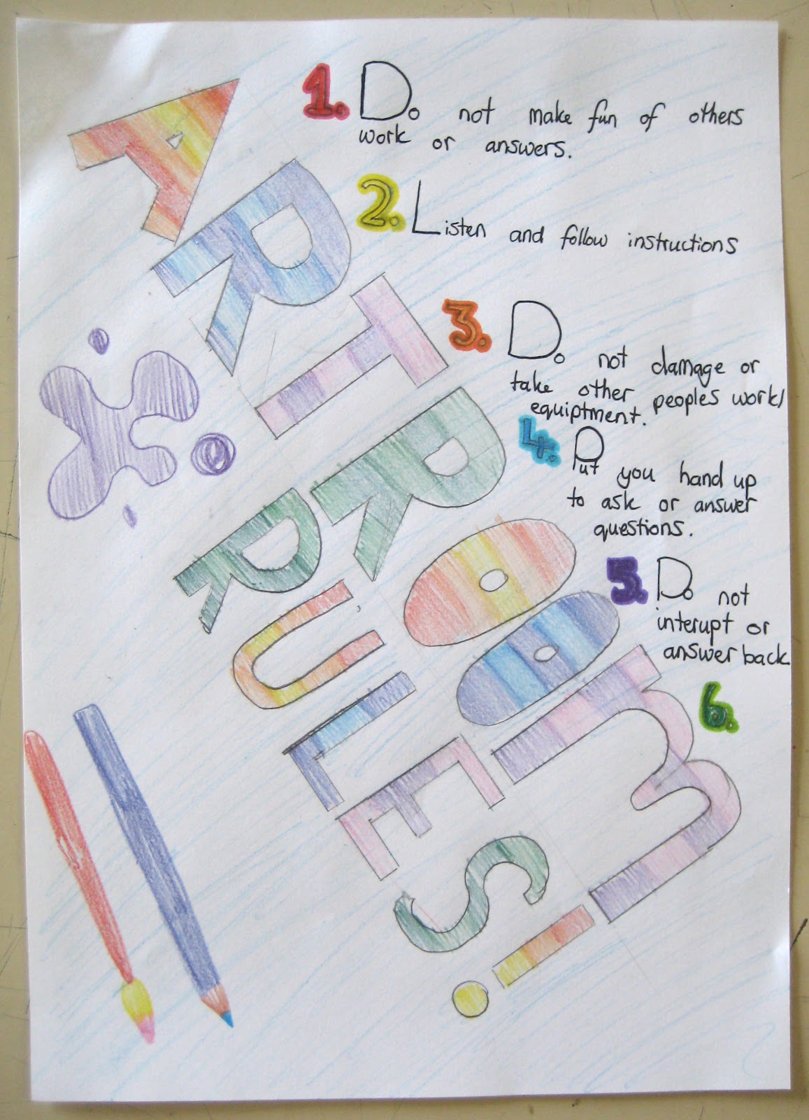 Student Artwork: Welcome Year 7!