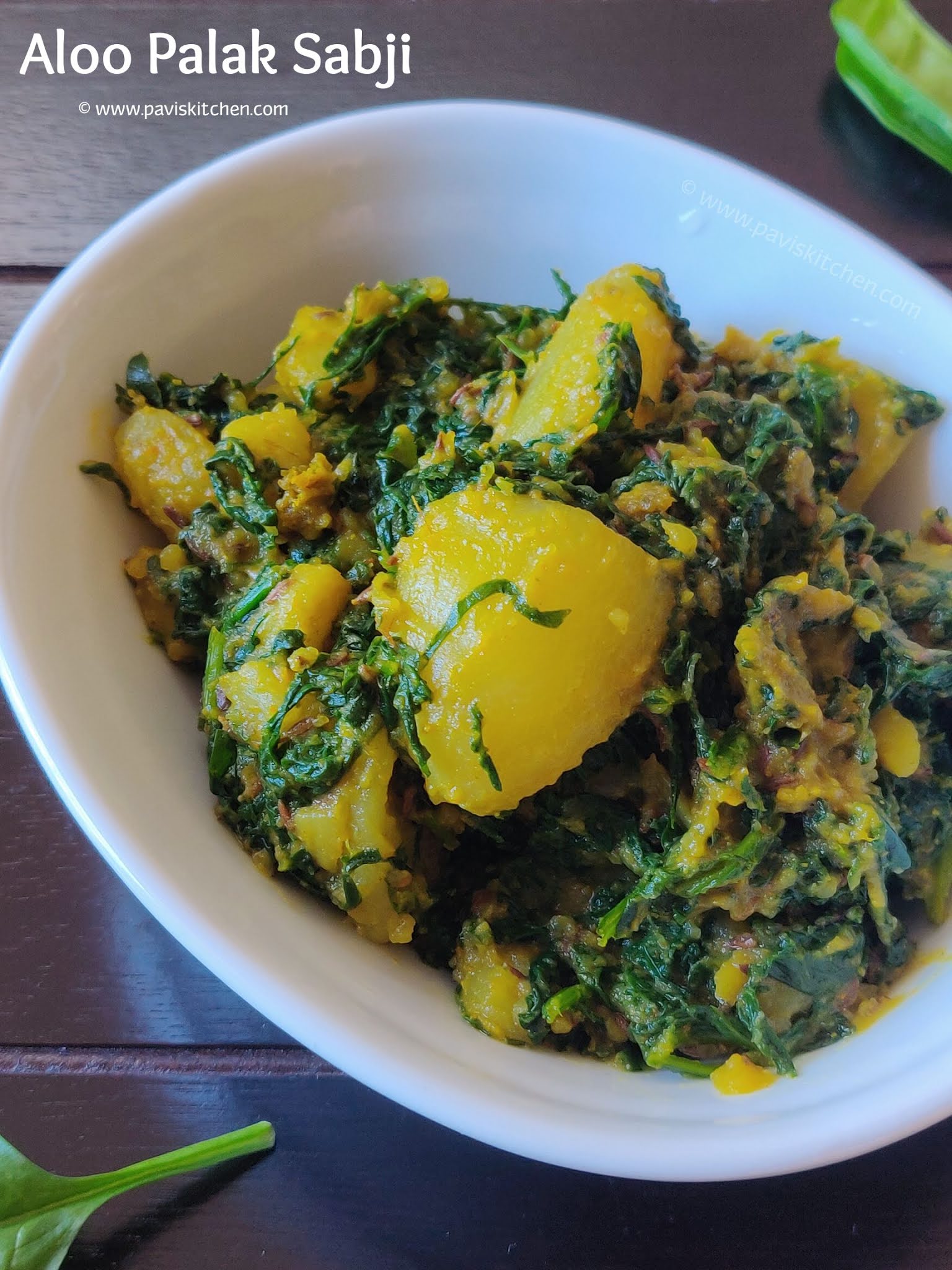 Aloo palak sabji recipe | Palak aloo ki sabji | Punjabi saag aloo ...