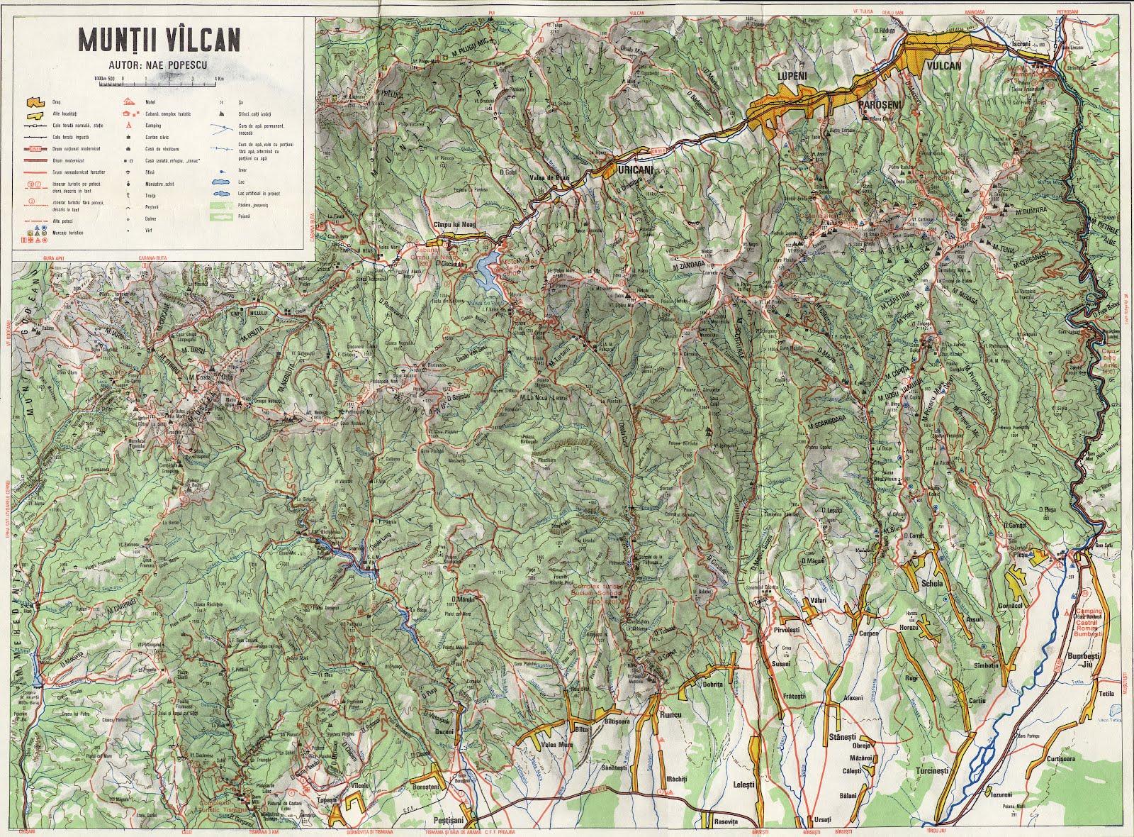 Romania Live: Muntii Bucegi Fagaras Parang Harta turistica Carpatii ...