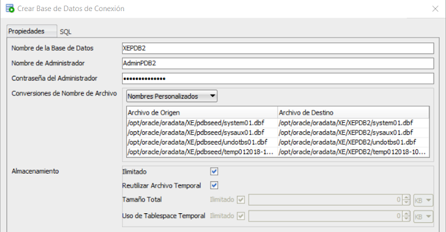 Crear y administrar PDB's con Oracle SQL Developer
