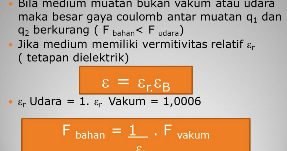 Rumus, Gaya Coulomb dan Persamaan Hukum Coulomb - Materi Pendidikan ...