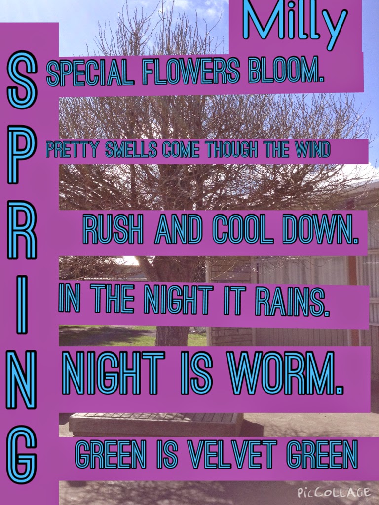 Miss Ogle @ Opunake Primary: SPRING Acrostic Poems