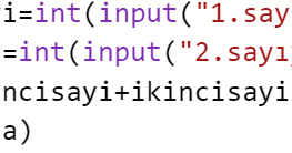MUSTAGOR : PYTHON ÖRNEKLERİ