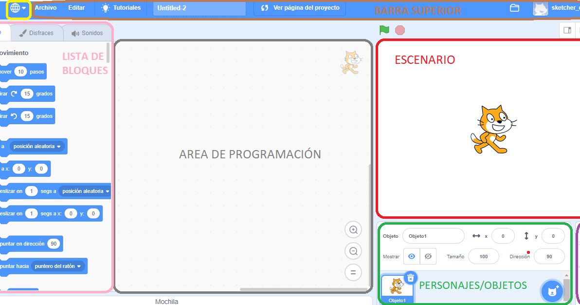 SKETCHER: Scratch: El gato y el ratón. Parte 1