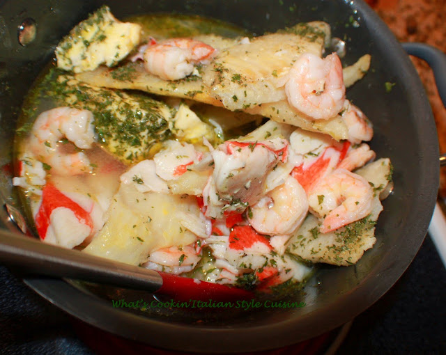 Seafood and Crab Lemon Scampi | What's Cookin' Italian Style Cuisine