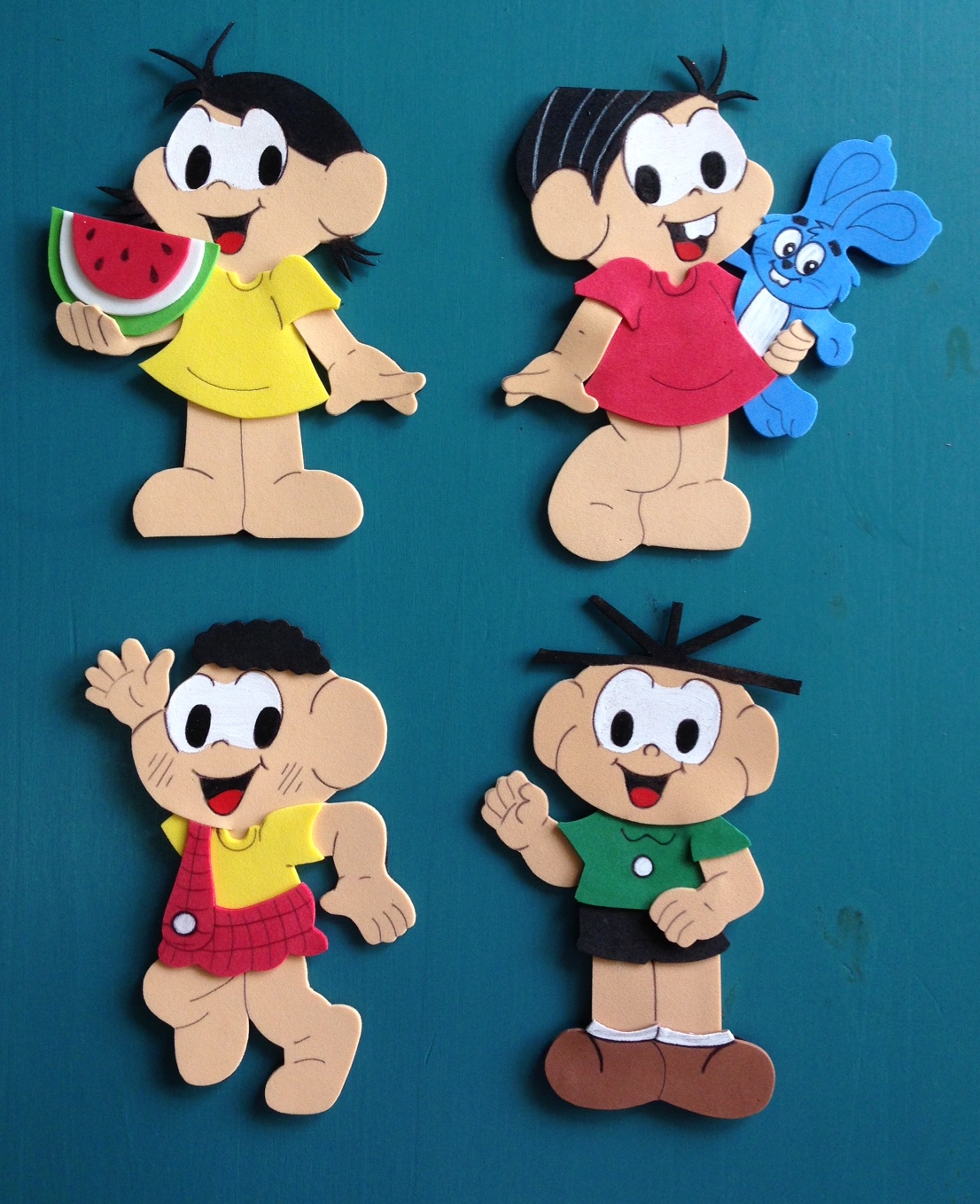 EVA Sob Medida - Artesanato e Moldes: Turma da Mônica e Letras em EVA