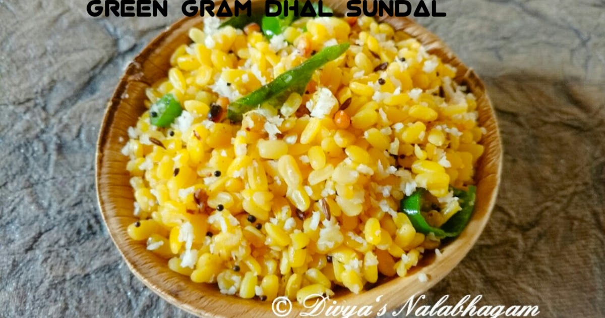 Green Gram Dhal Sundal | Paasi Paruppu Sundal - Divya's Nalabhagam
