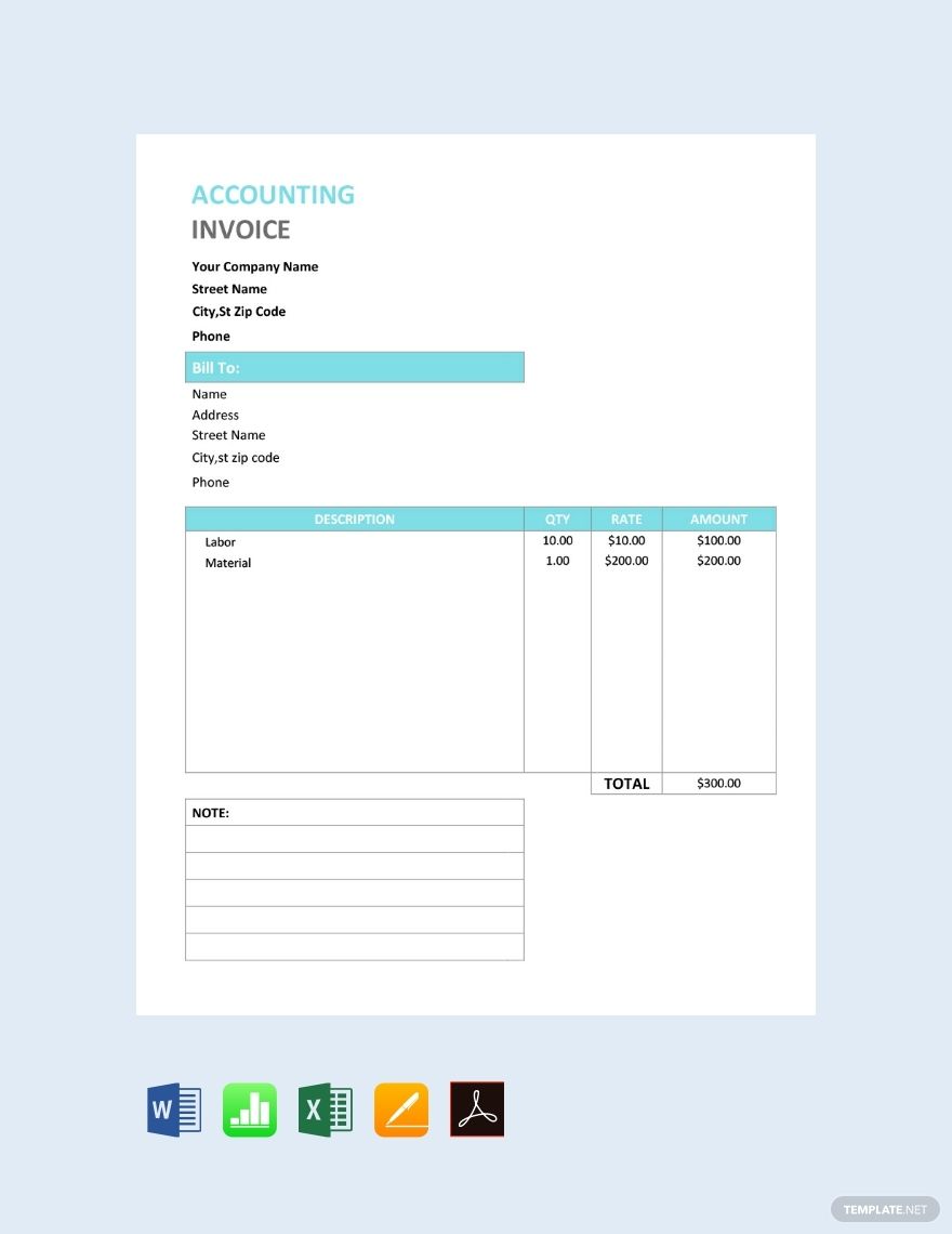 Invoice Template Numbers Mac Free - Invoice Template