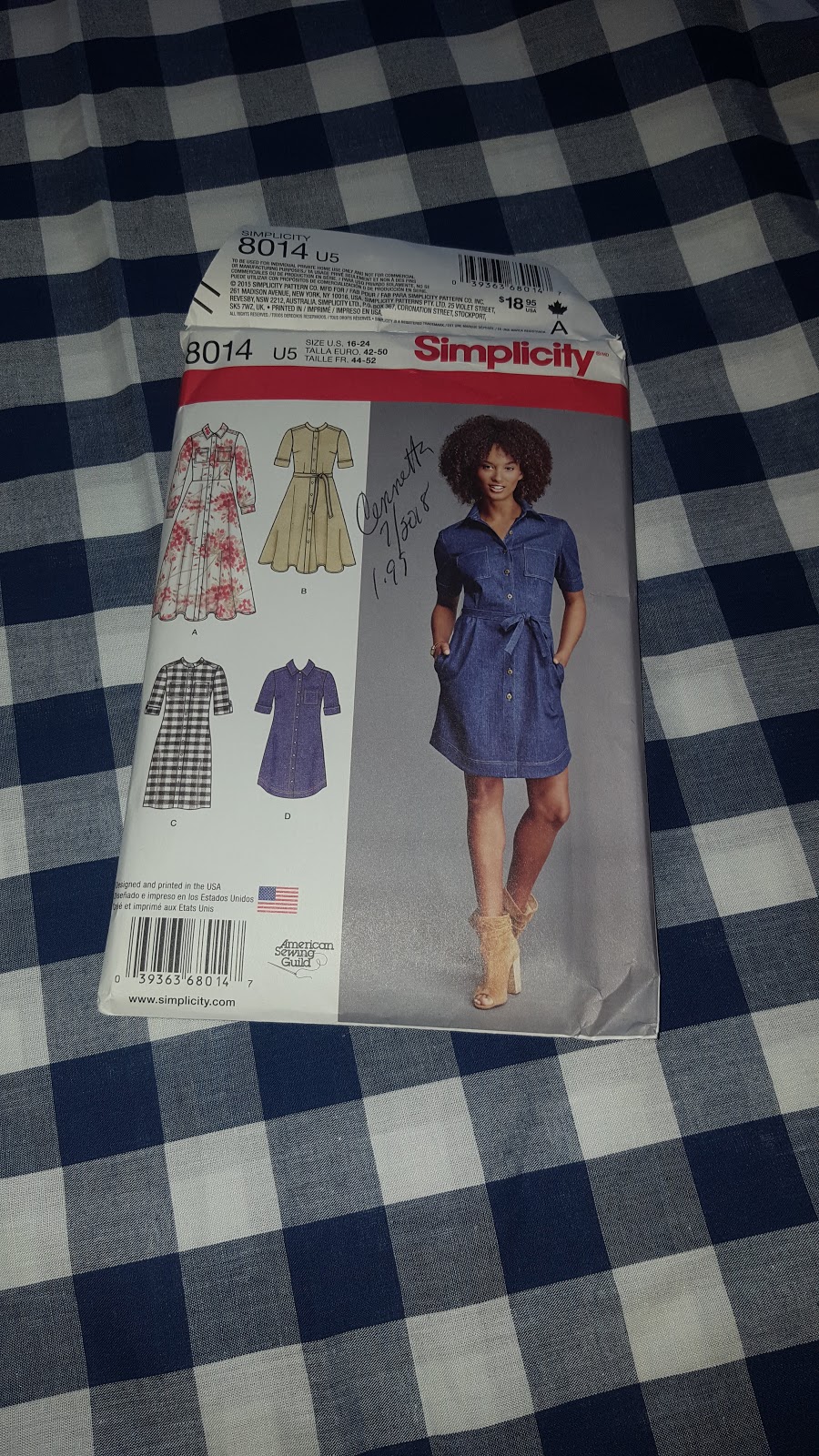 The Mahogany Stylist: Summertime Gingham - Simplicity 8014
