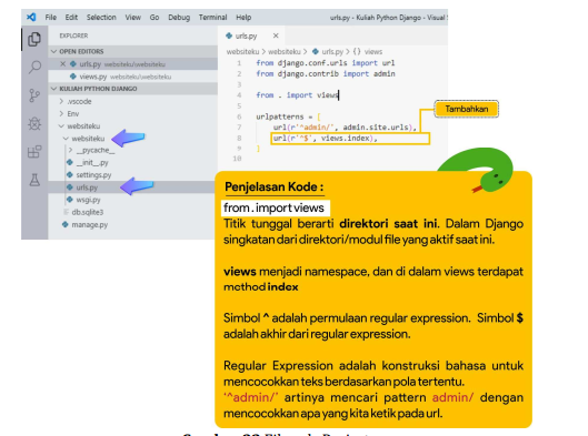 URL, Views, dan Template Django - Contoh Aplikasi