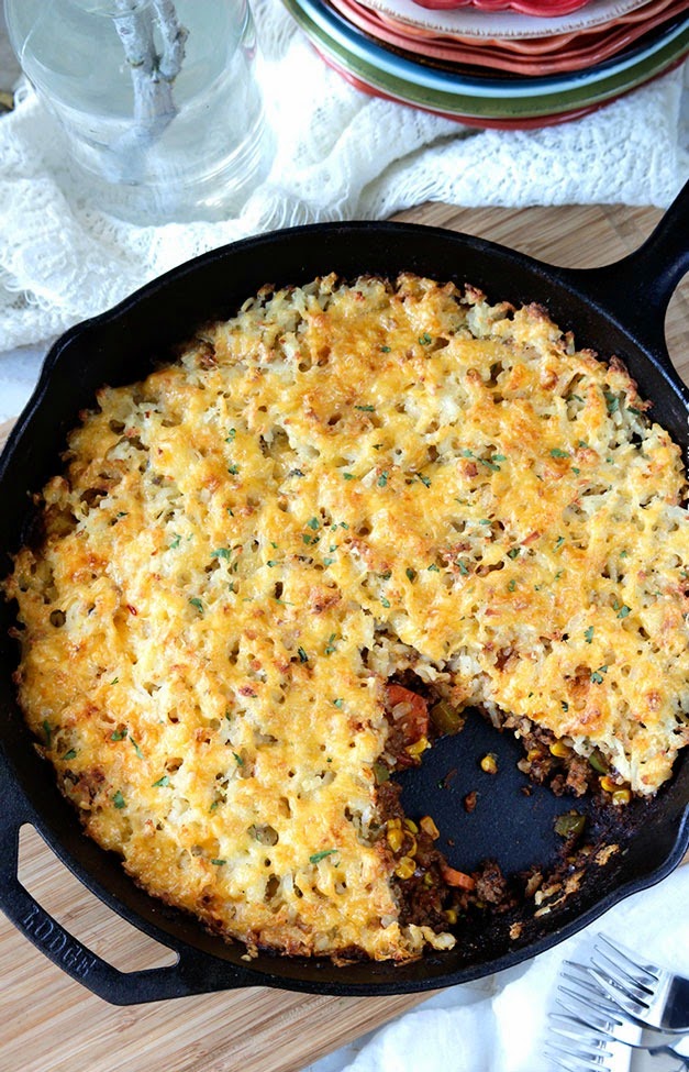CHEESY HASH BROWN SHEPHERD’S PIE ~ Delicious Cooking Recipes