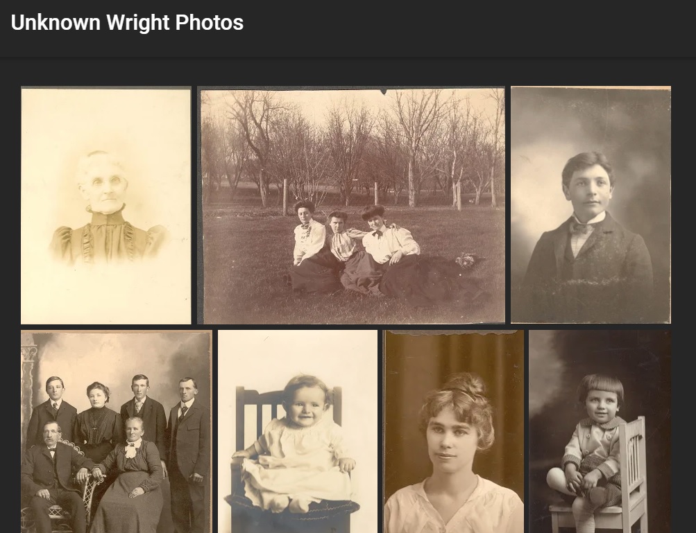 Ely History: Unknown Wright family photos