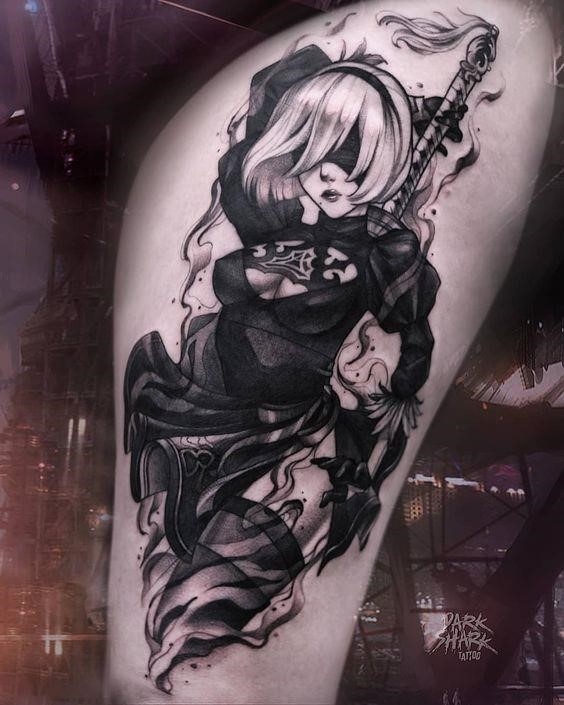 tattoo ideas photos: Epicgamer.ink on Instagram: “2B from Nier Automata ...