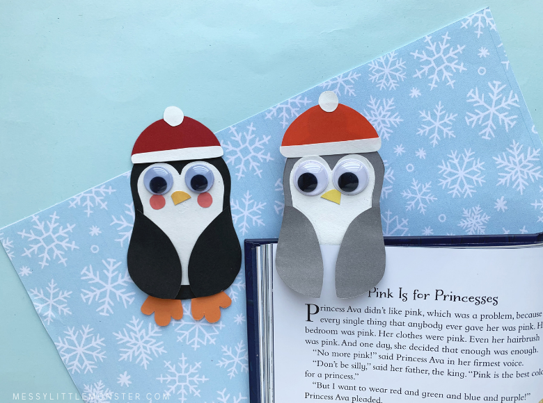Penguin Bookmark Craft - Messy Little Monster