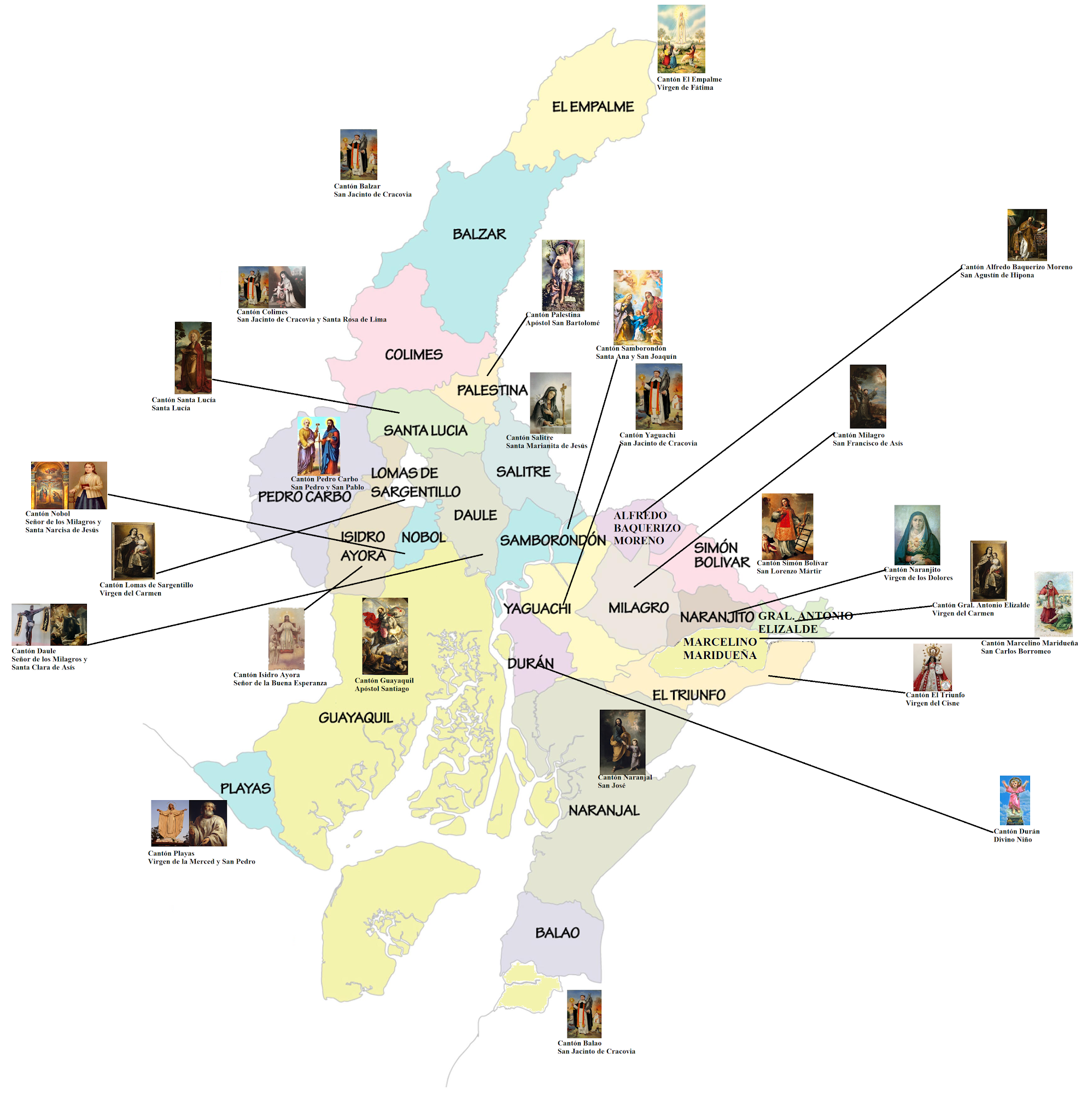 Cantones ecuatorianos: Guayas