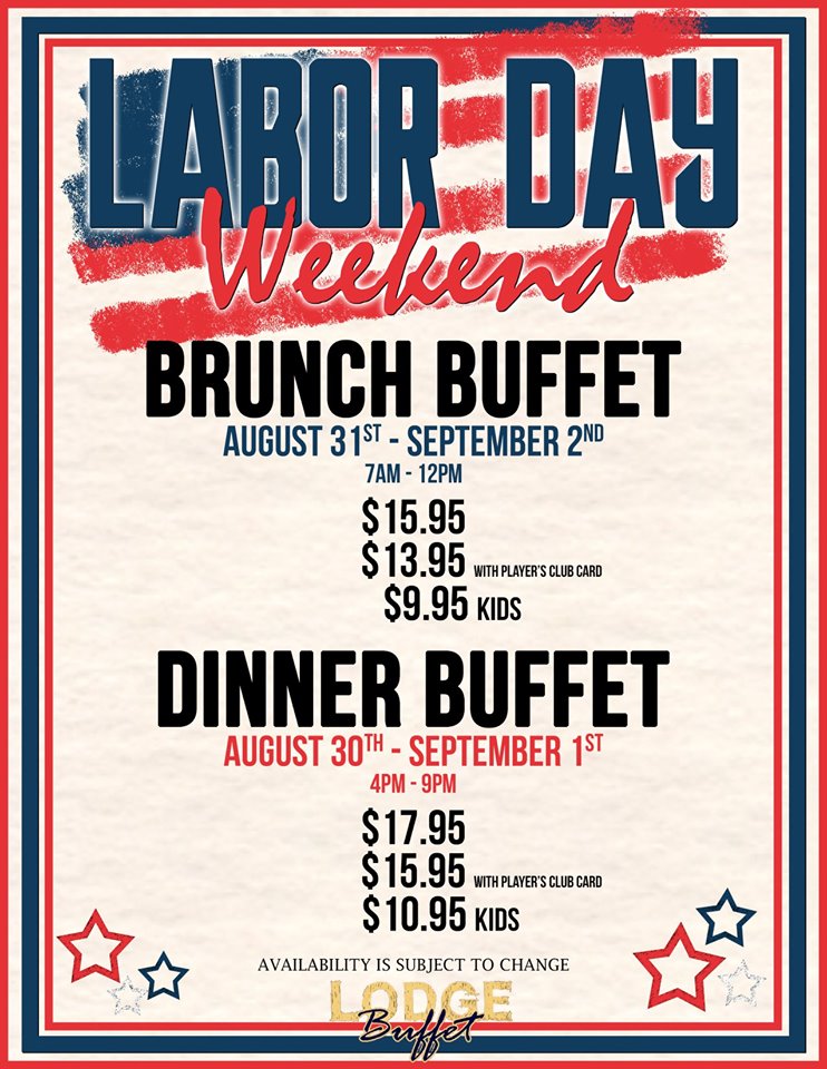 Laughlin Buzz: Labor Day Weekend - Buffet and Big Horn Cafe Specials at ...