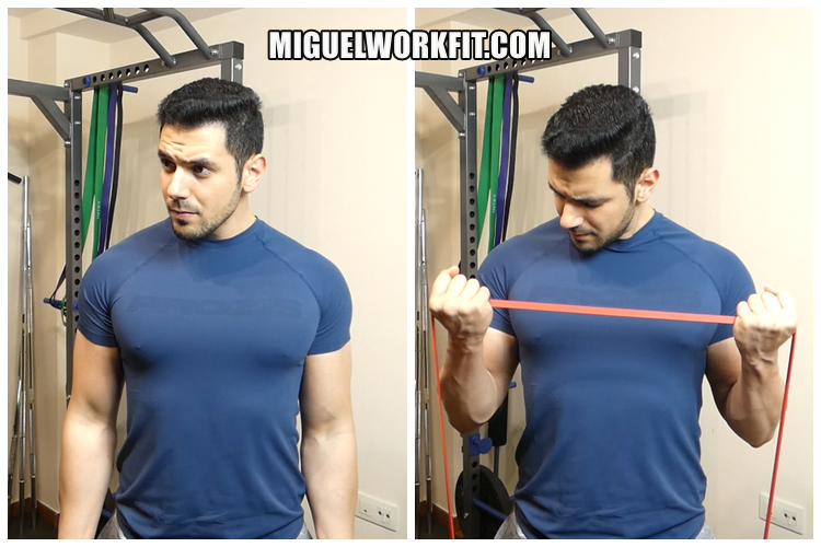 Curl simultáneo con bandas - MIGUELWORKFIT