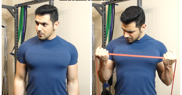 Curl simultáneo con bandas - MIGUELWORKFIT