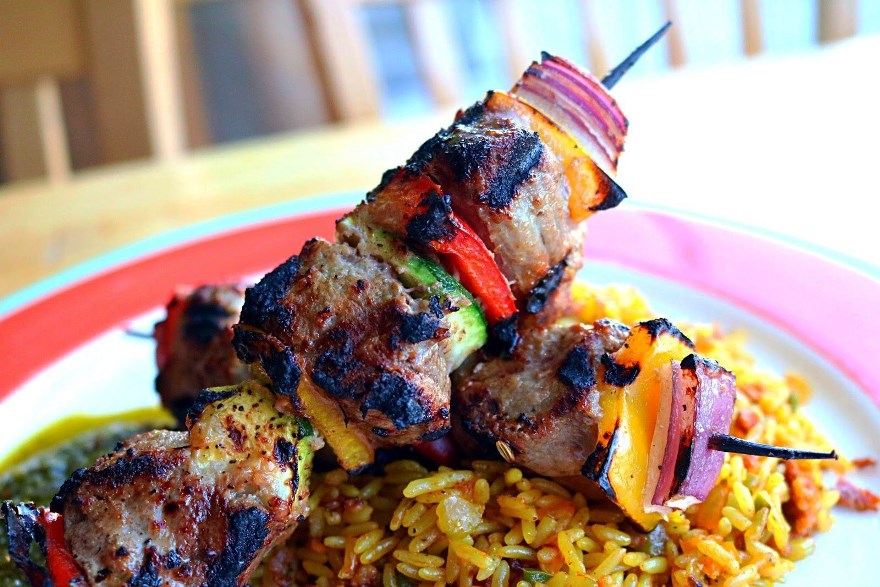 WASHINGTON DC: Surfside March Special- Lamb Kabobs with Dirty Rice