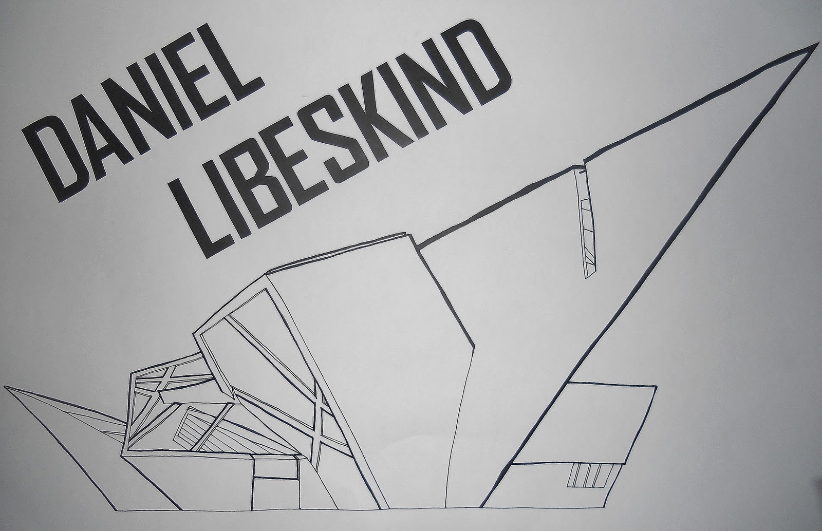 architecture portfolio: Line Drawing of Daniel Libeskind's Denver Art ...