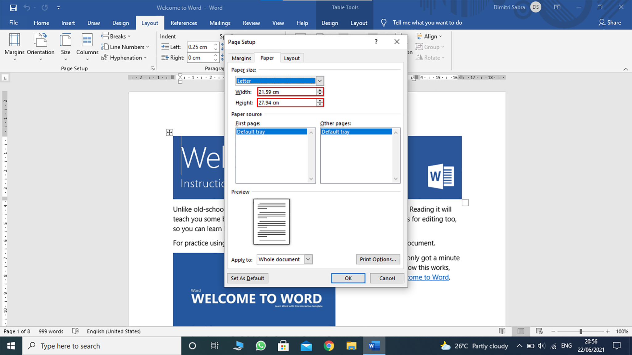 How To Change The Size Of Pages In Microsoft Word