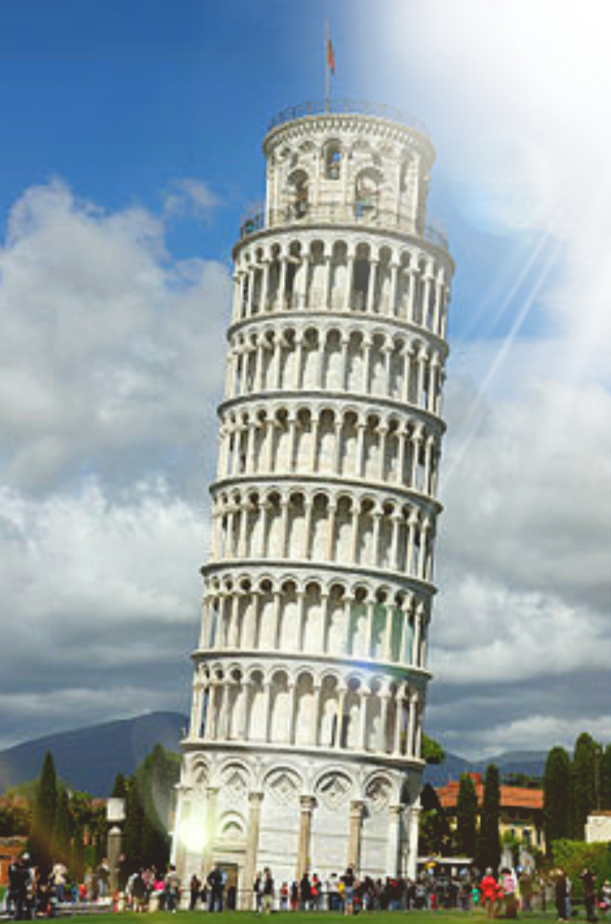Life: The tower of Pisa.