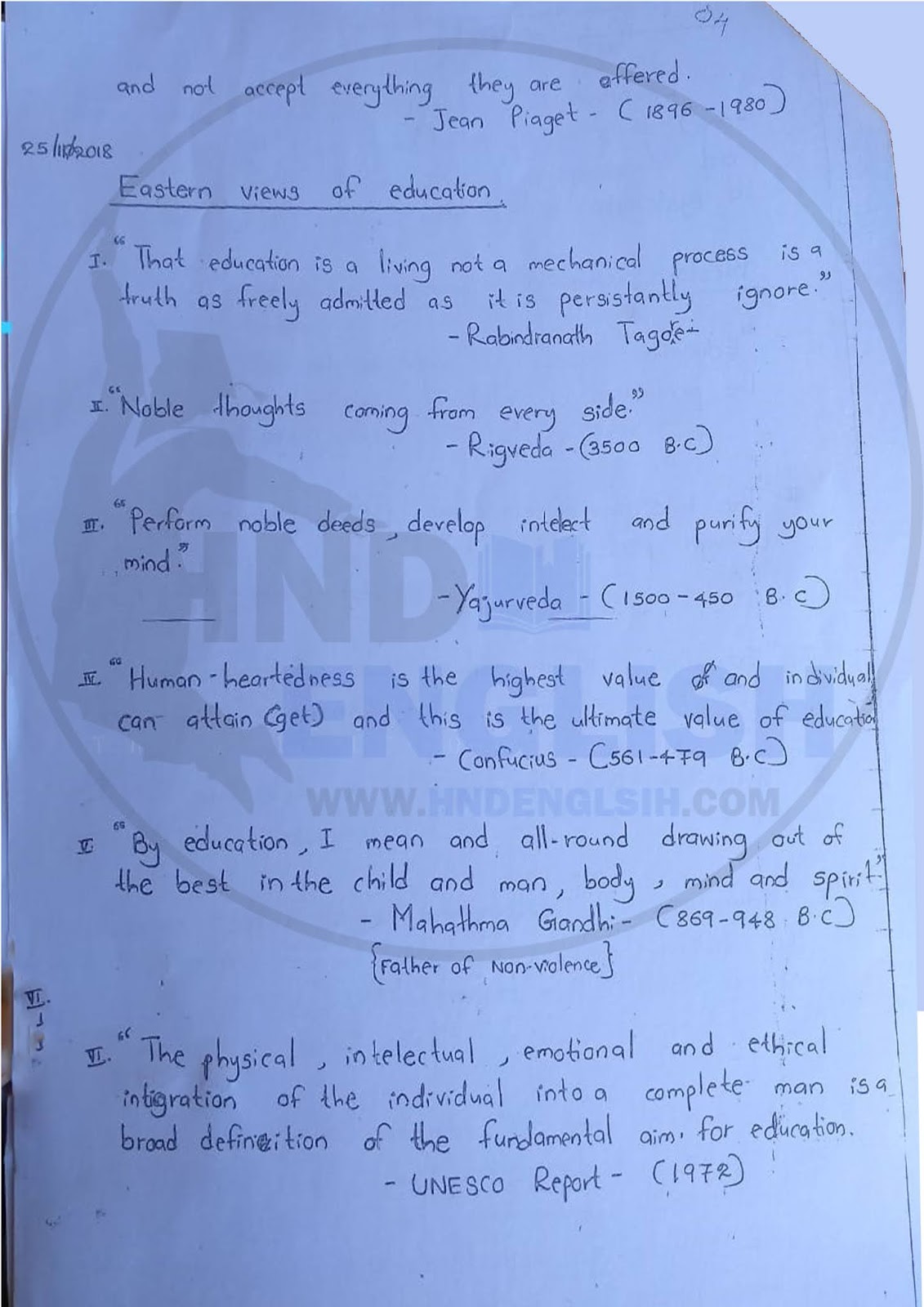 Full Notes | Principles Of Education | 2nd Yr - 2nd Sem