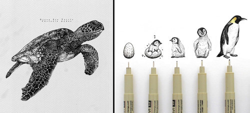 Design Stack: A Blog about Art, Design and Architecture: Ink Drawings ...