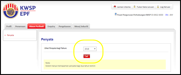 Cara Mudah Semak Penyata KWSP Secara Online