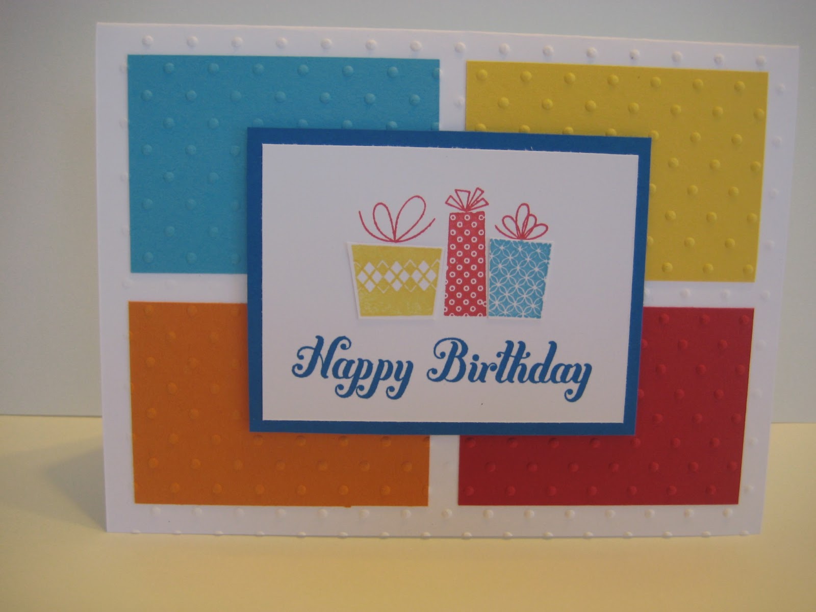 Great Minds Ink Alike: Color Block Birthday Card