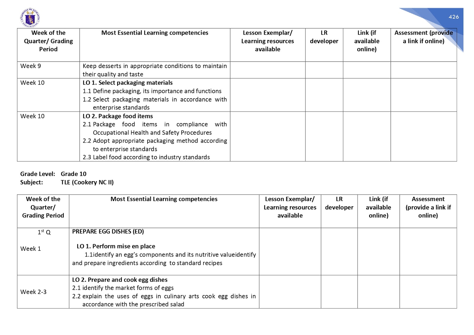 DepEd Memos, Orders & Results: Most Essential Learning Competencies in ...