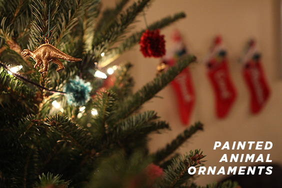 clumsy crafty happy: holiday diy | painted animal ornaments