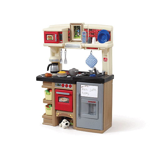 The Retro Nest: Old Bench Turned Retro Kitchy Play Kitchen