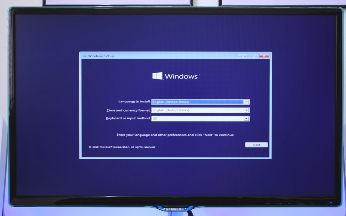 Installation of Windows