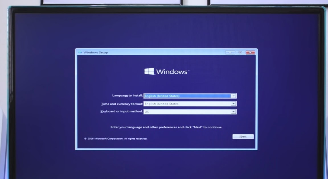 Installation of Windows