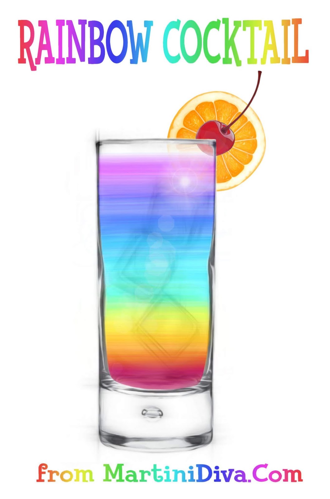 The MARTINI DIVA: The RAINBOW COCKTAIL for Pride Month